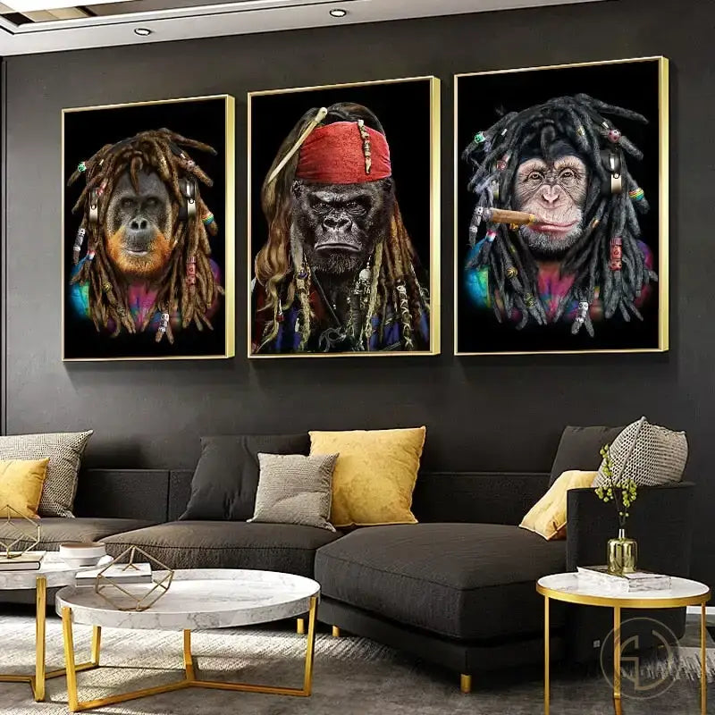 Tableau Singe De La Sagesse